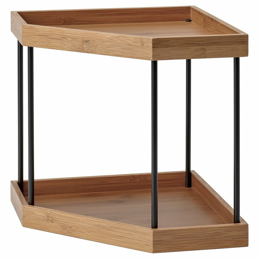 Угловая полка для кухонных принадлежностей IKEA NALBLECKA, цвет светло-коричневый 28х28х28 см, 406.185.71