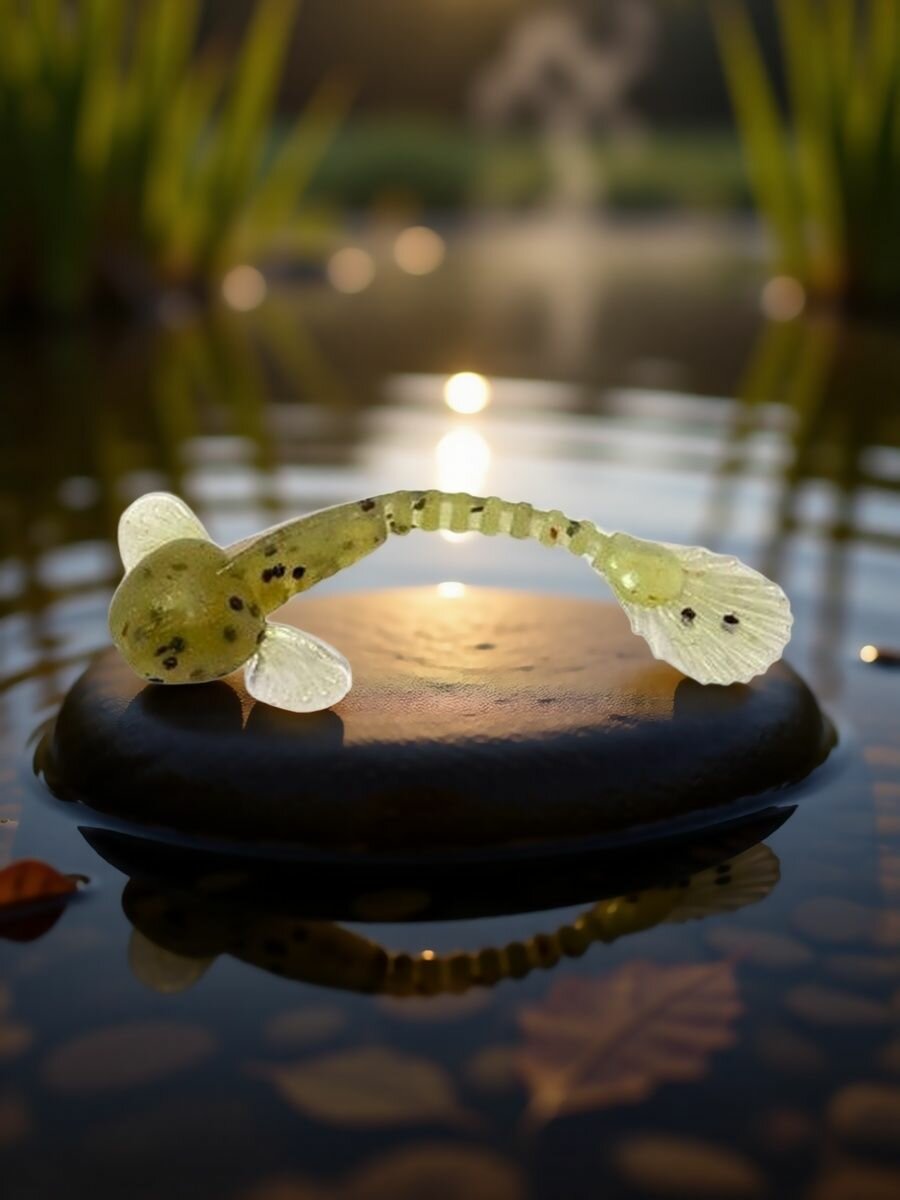 Приманка силиконовая FANATIK Goby 3.5 съедобная цв. 001 (5шт)