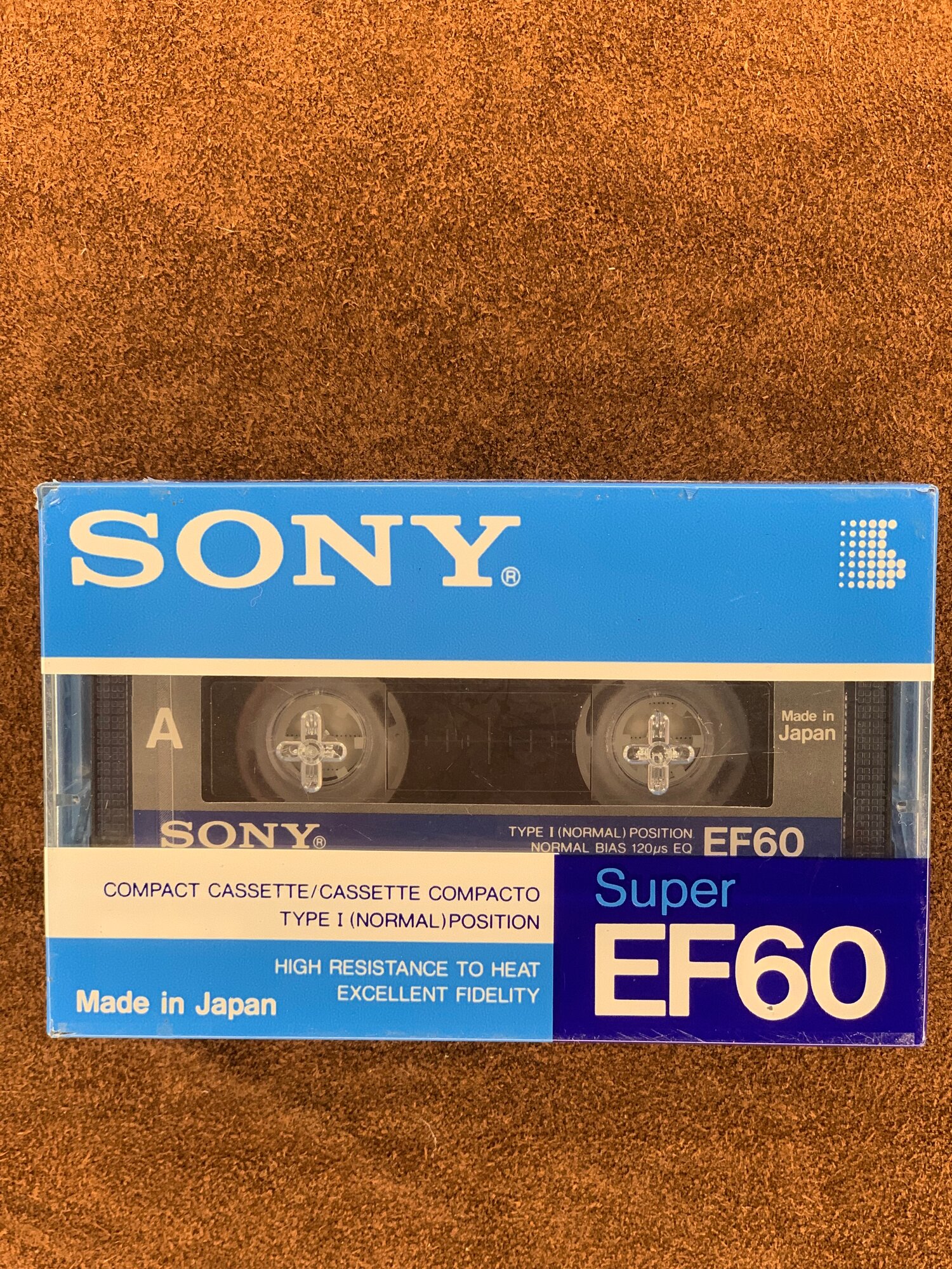 Аудиокассета чистая Sony Super EF60 Япония в плёнке с завода (1шт.)