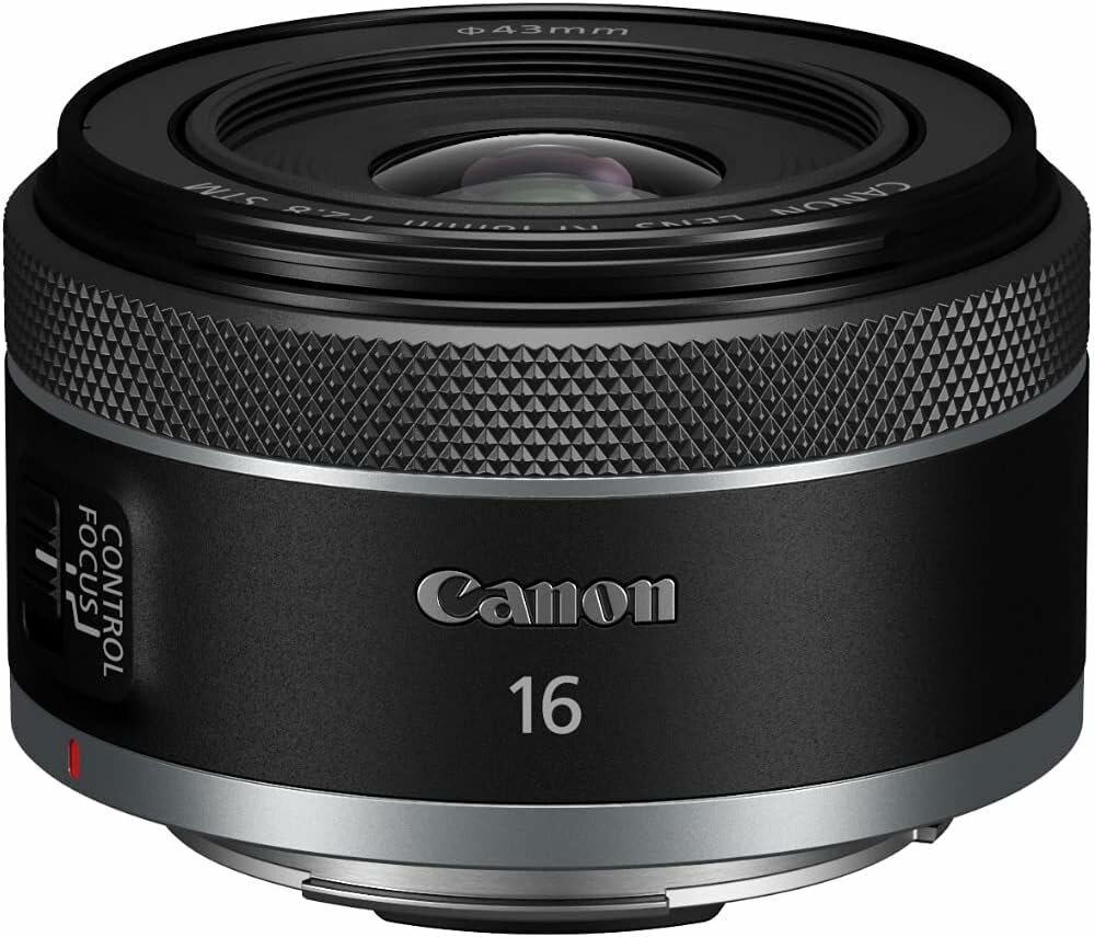 Объектив Canon RF 16mm f/2.8 STM на полный кадр, широкоугольный, черный