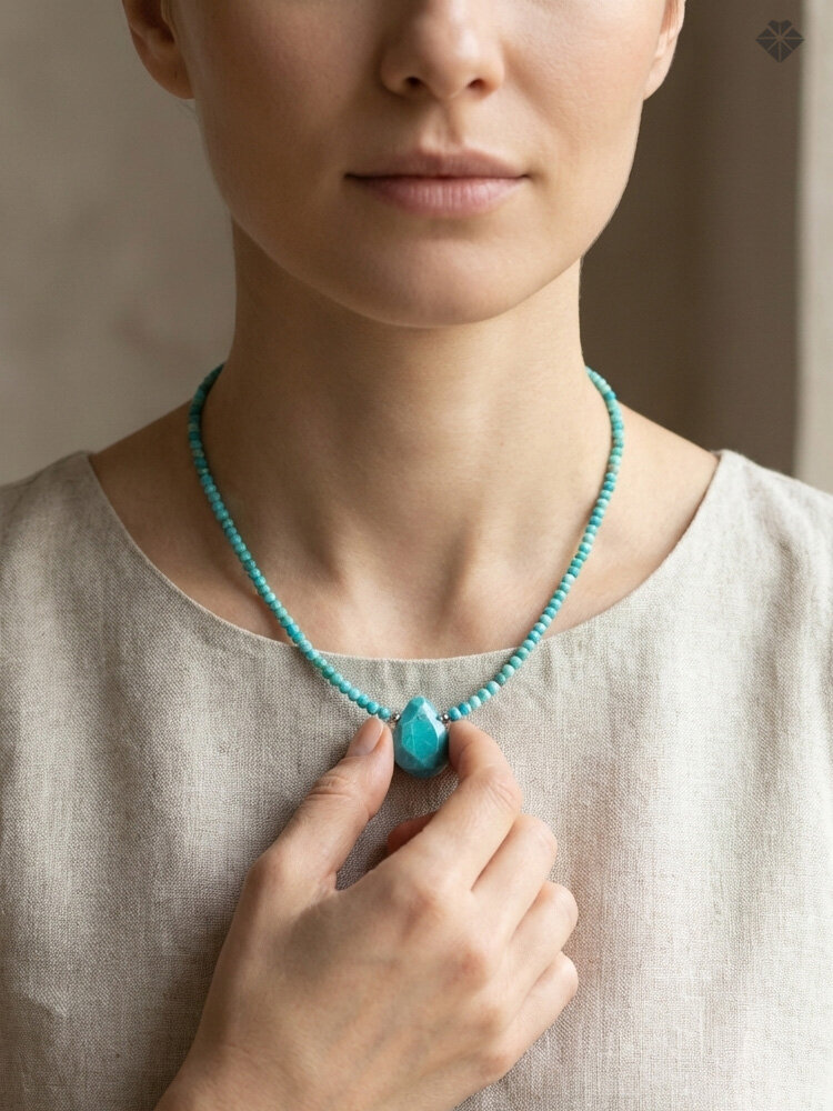 Бусы, бирюза