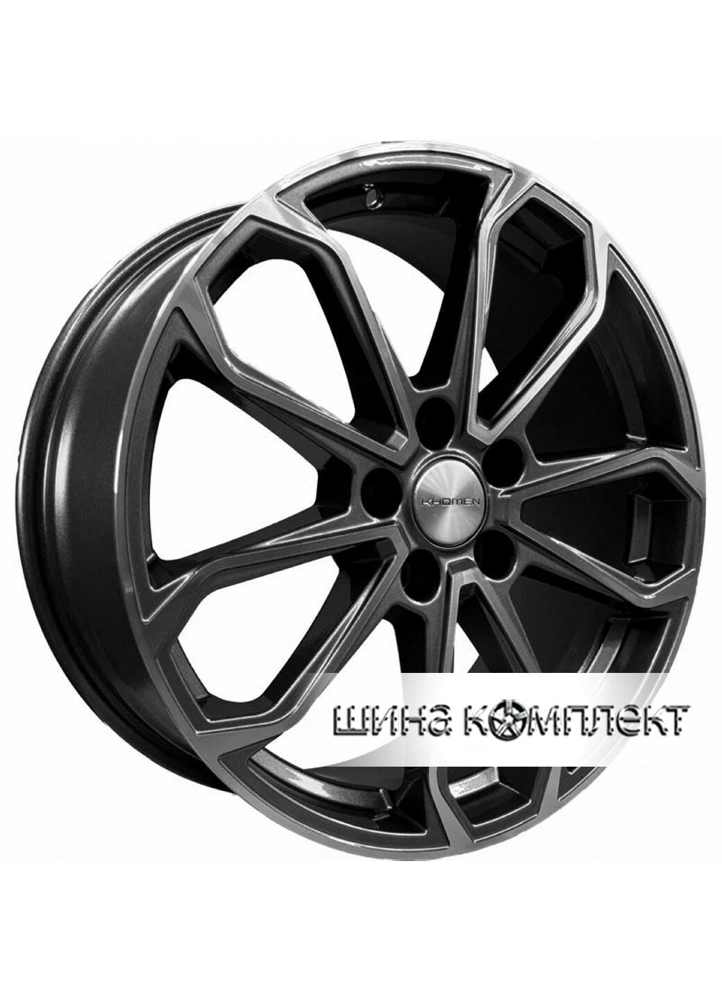 Колесный диск Khomen Wheels KHW1816 7x18 5x114,3 ET38 67,1 Gray-FP литой для автомобиля