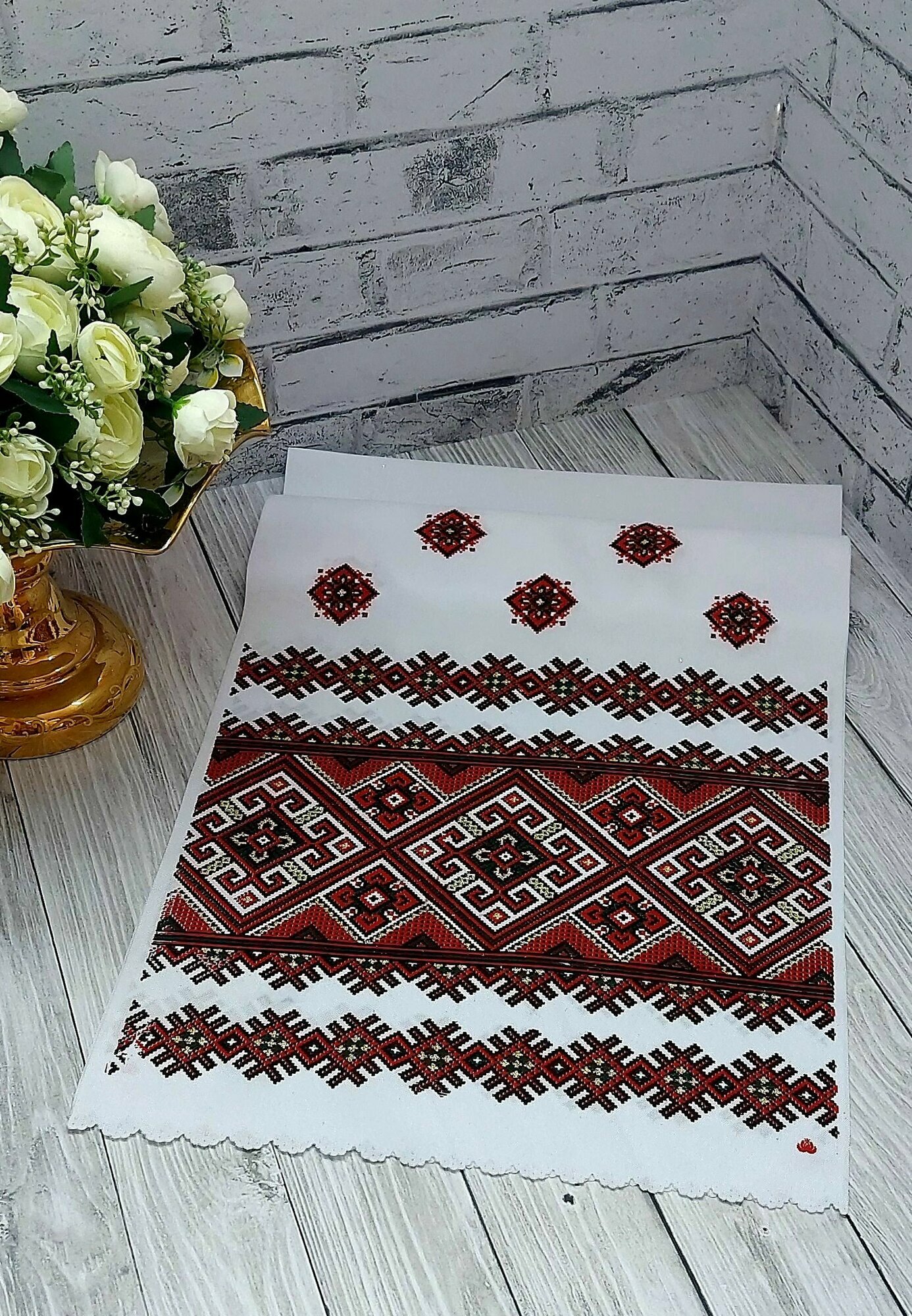 Рушник свадебный для каравая орнамент, 36х150 см