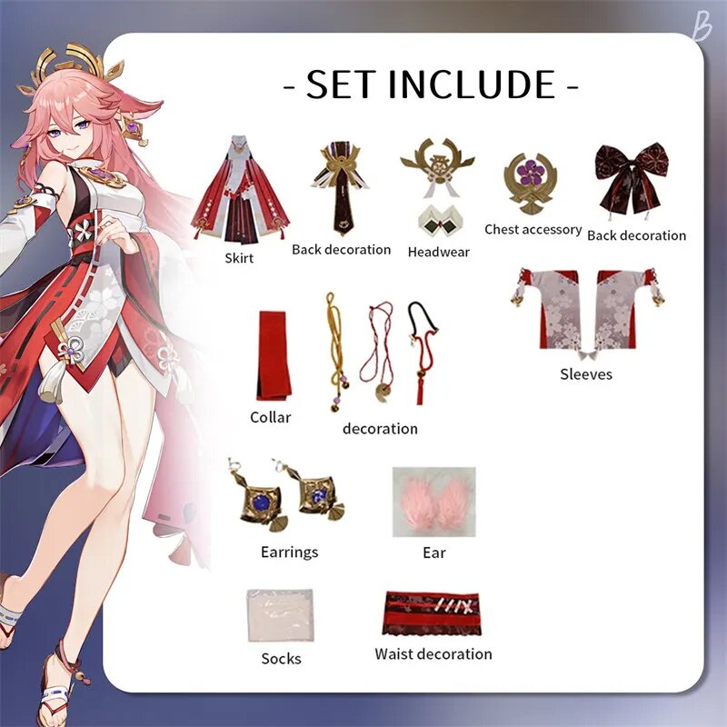 Косплей костюм Яэ Мико Jacquard fabric L, Costume