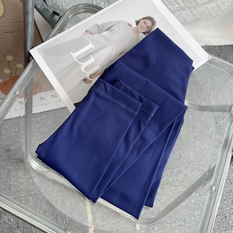 Синие леггинсы для йоги с высокой талией, S, Style12night Sea