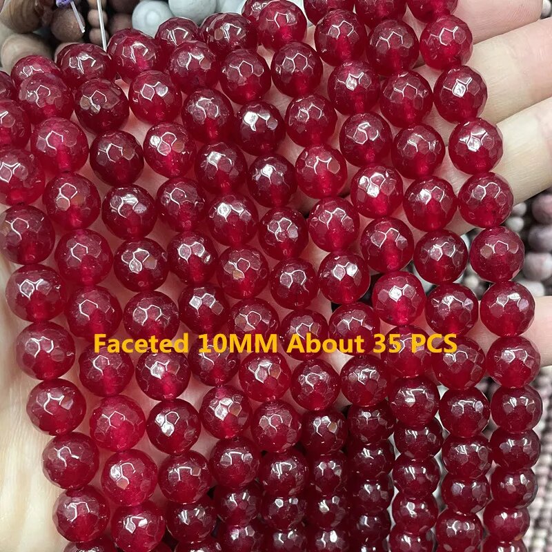 Натуральный камень, халцедон, рубин, красный, изумруд, халцедон, овальные граненые квадратные бусины-разделители для изготовления ювелирных изделий, браслет, ожерелье