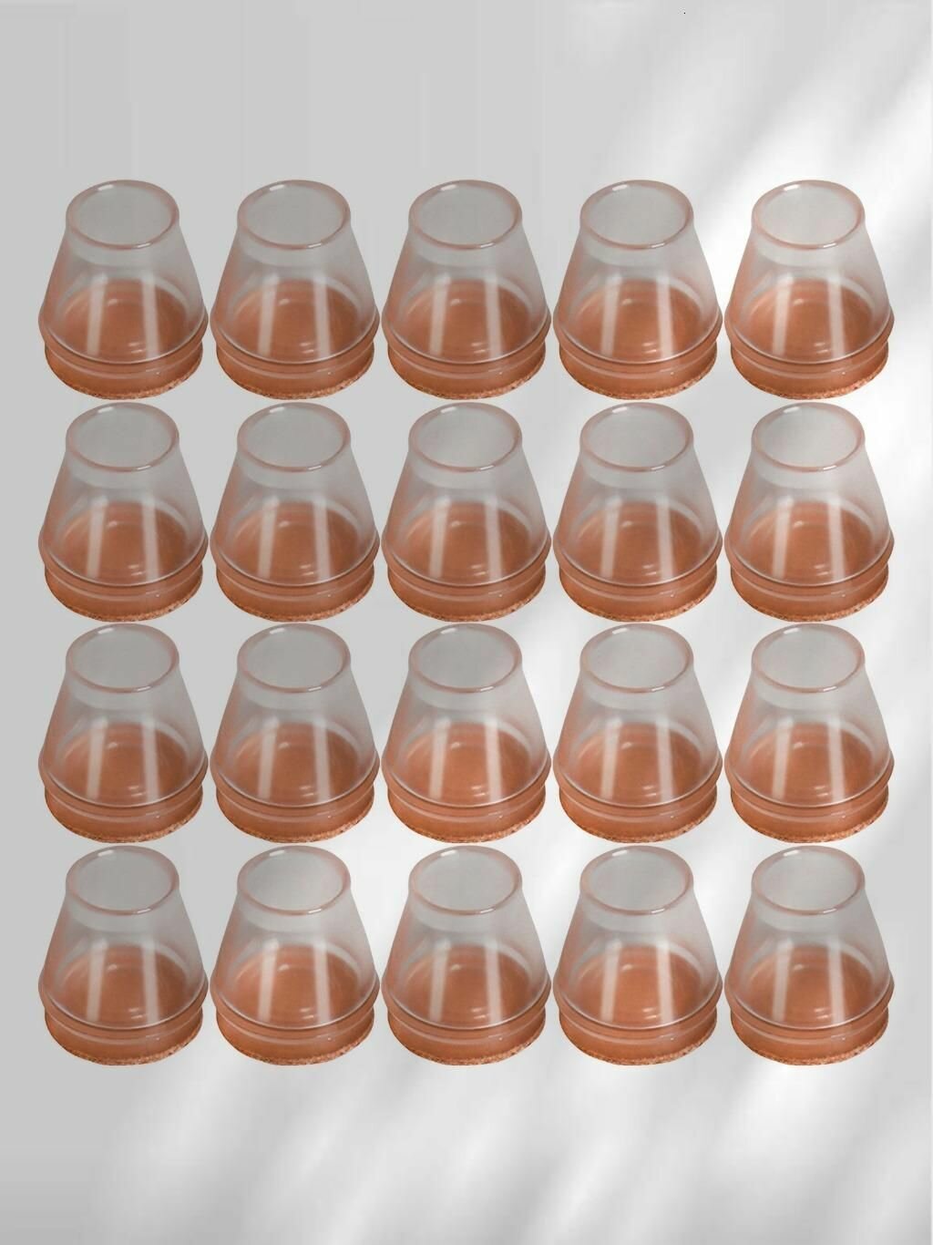 Круглые фетровые накладки на ножки стульев, Прозрачный белый