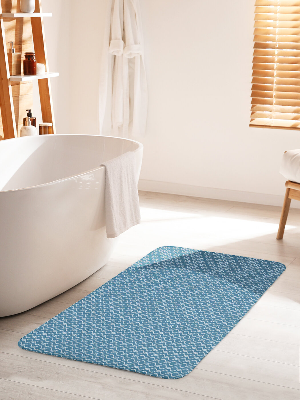 Коврик для ванной комнаты и туалета противоскользящий "Веревочное плетение" 60х100 см, JoyArty