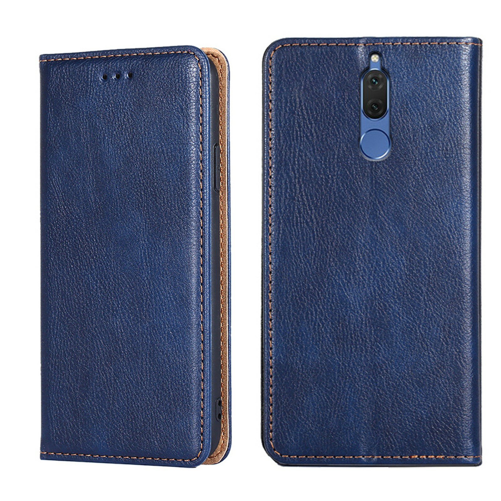 Чехол-книжка MyPads для Huawei Mate 10 Lite / Nova 2i синий из искусственной кожи с карманами