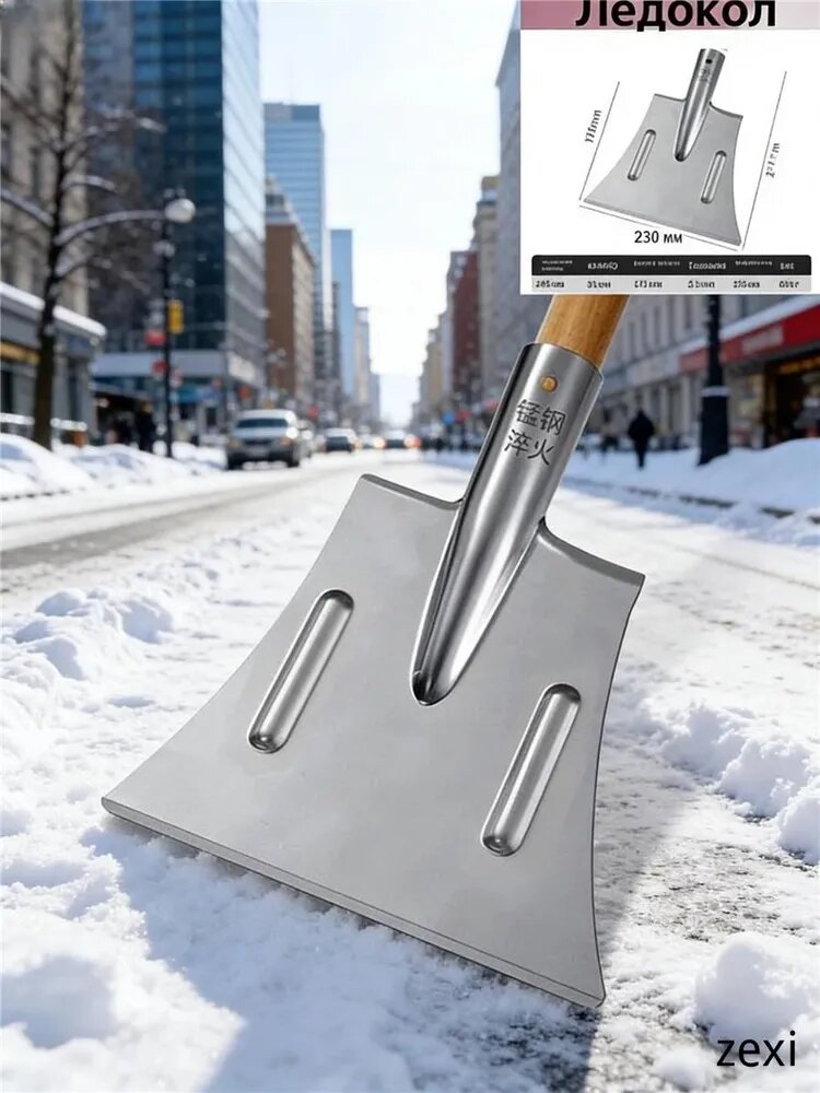 Скребок-ледоруб для уборки снега 23 см для эффективной очистки от снега и льда