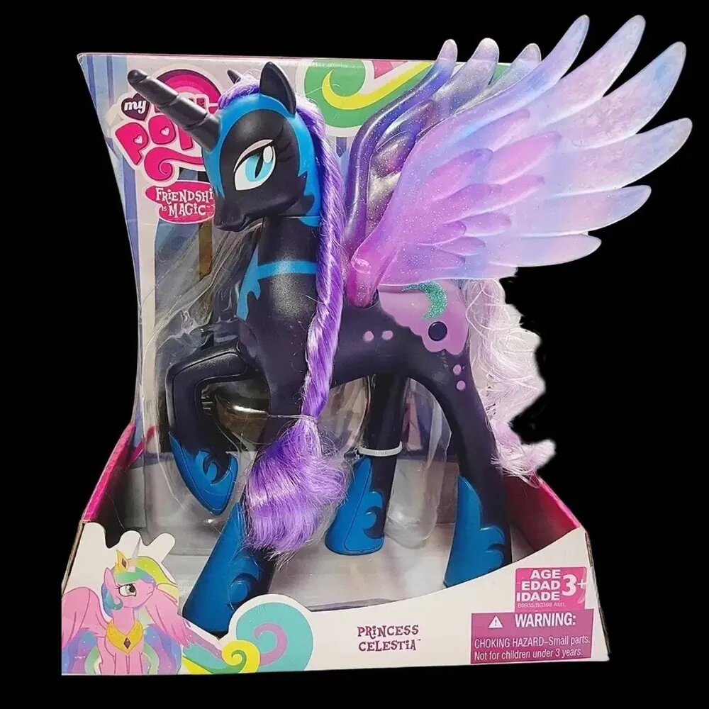 Фигурка My Little Pony Princess Celestia Черная пони 22 см для девочек из ABS пластика