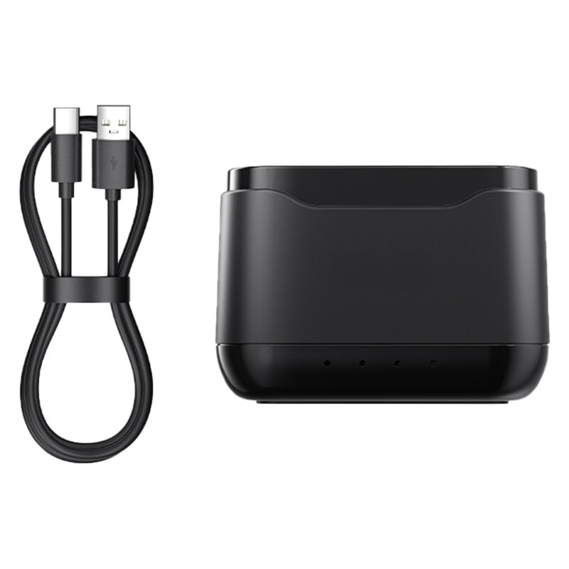 Док-станция для зарядки 3 аккумуляторов с хранилищем карт MicroSDs для камер Action5Pro, Портативная Зарядка с 3 слотами и безопасной быстрой зарядкой