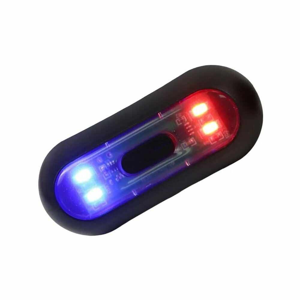 Светодиодный задний фонарь для мотошлема, - Синий красный свет