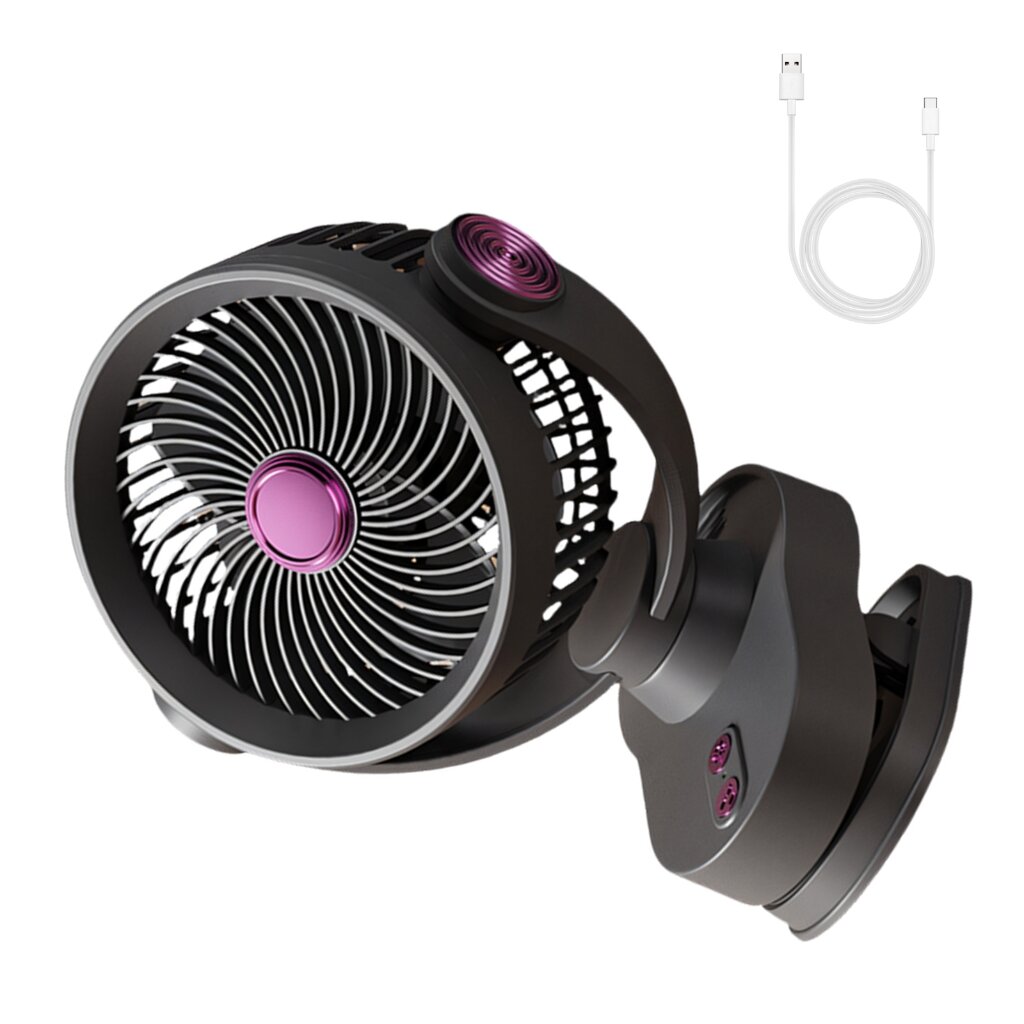 Настольный маленький вентилятор без звука clip fan usb светло-серый