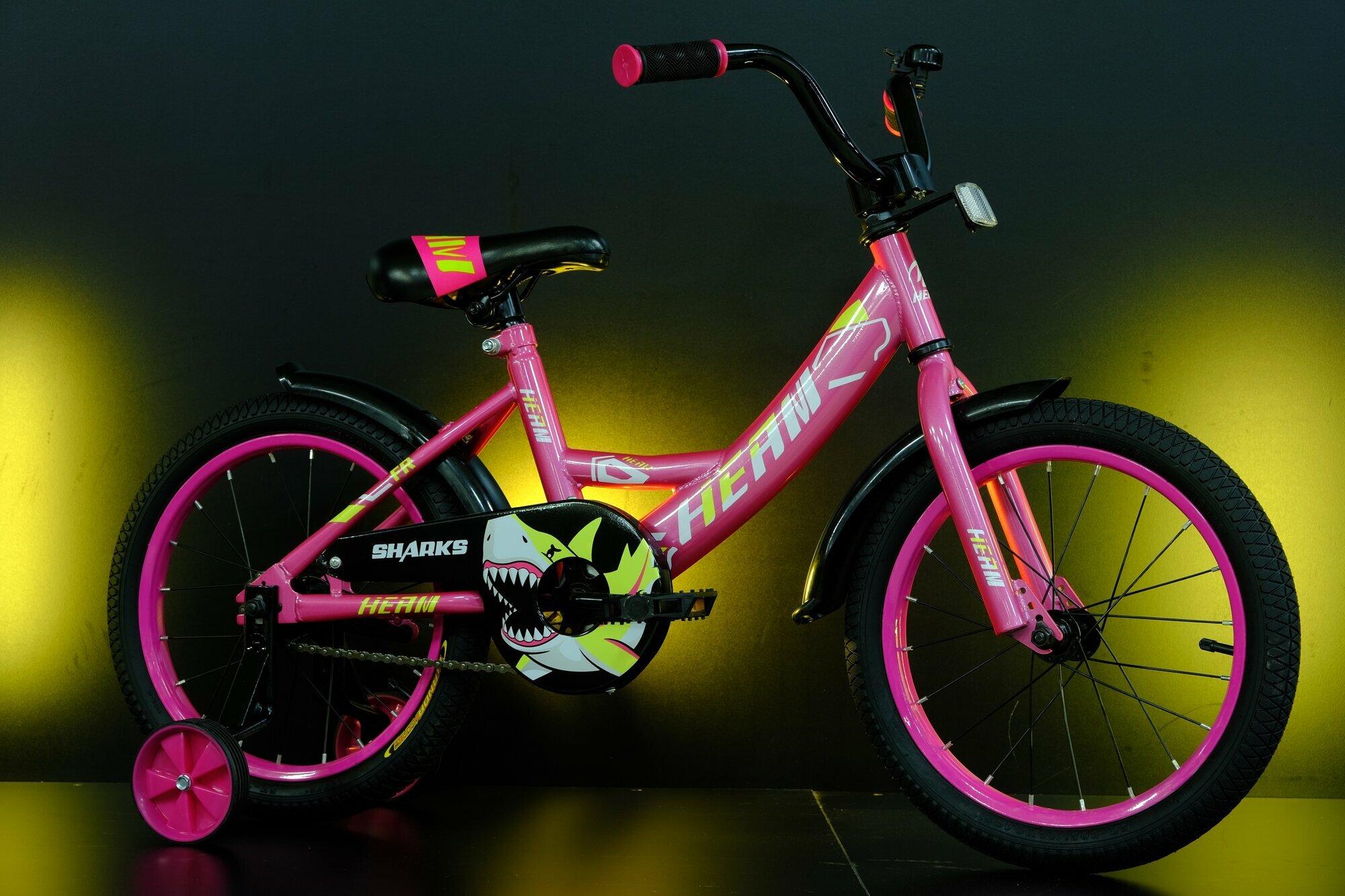 Детский велосипед HEAM FR синий 16 дюймов, розовый, под рост 104-122 см