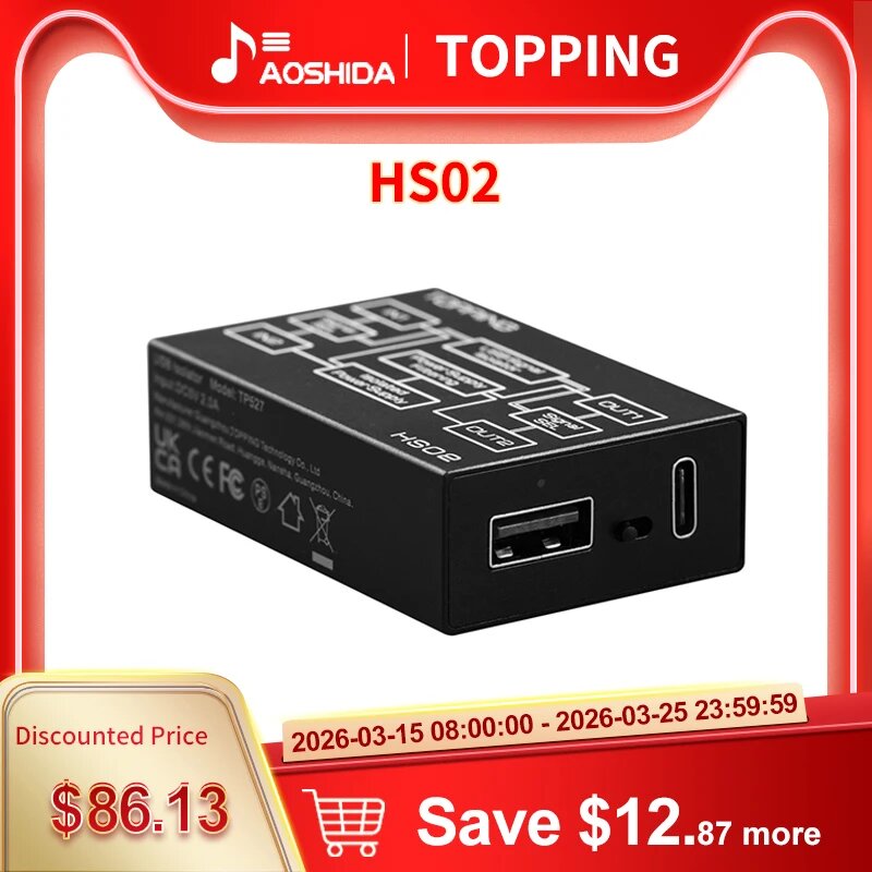 TOPPING HS02 USB Audio Isolator Type C