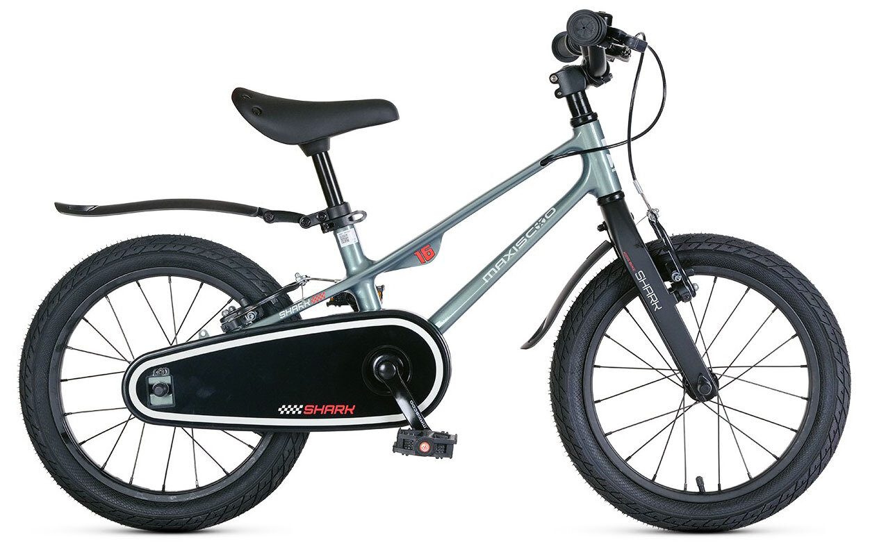 Детский велосипед Maxiscoo Shark Sport 16' (2025) 16 Темно-серый (100-120 см)
