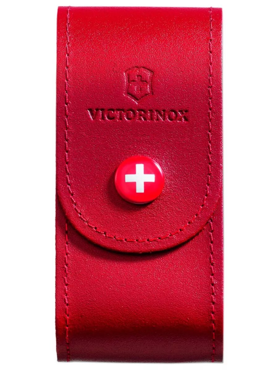 Чехол на ремень VICTORINOX для ножей 91 мм толщиной 5-8 уровней, кожаный, красный 4.0521.1
