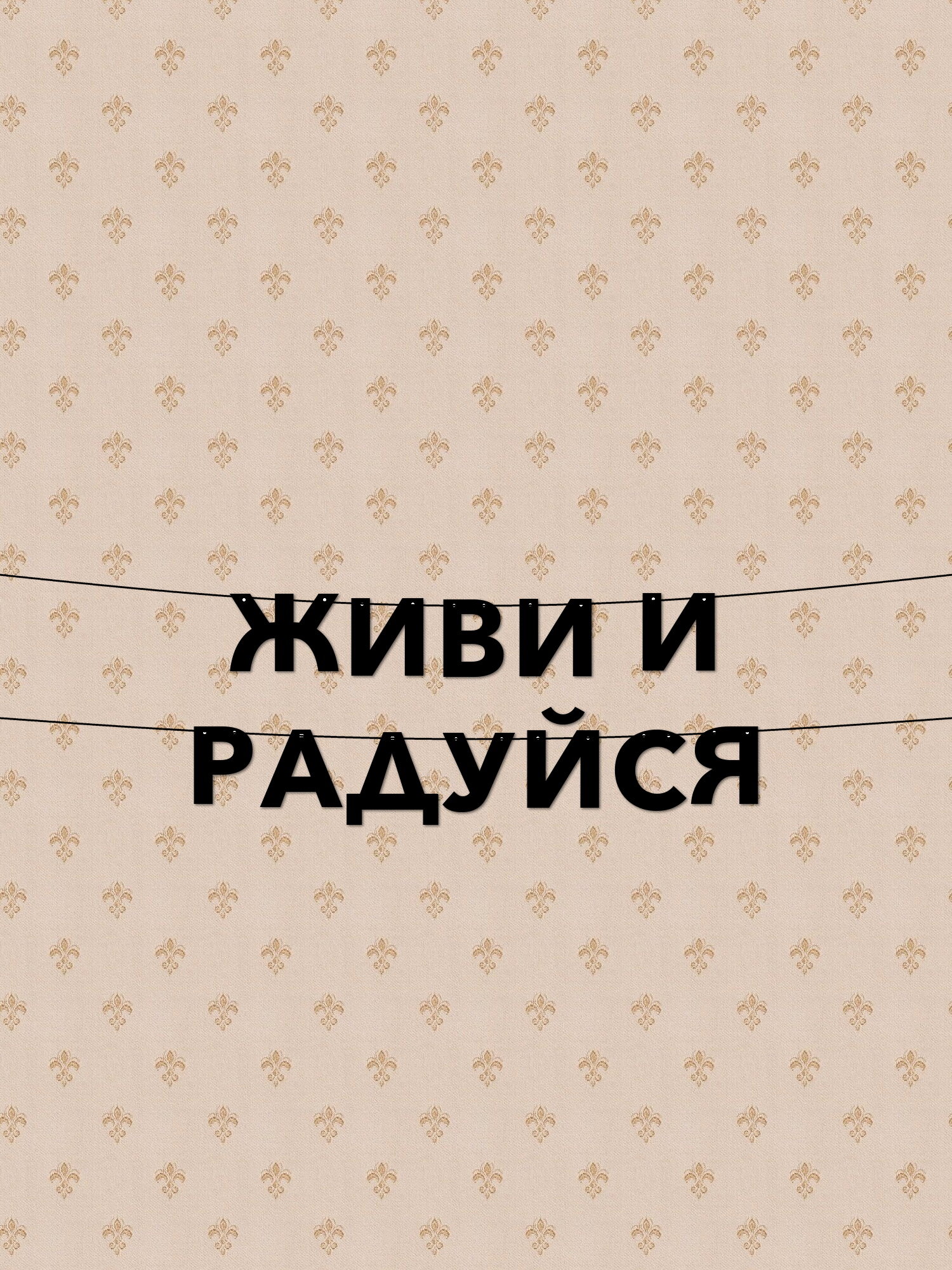 Декоративная гирлянда из букв 'Живи и радуйся' для уютного декора в гостиной - идеальное украшение для праздника и интерьера.