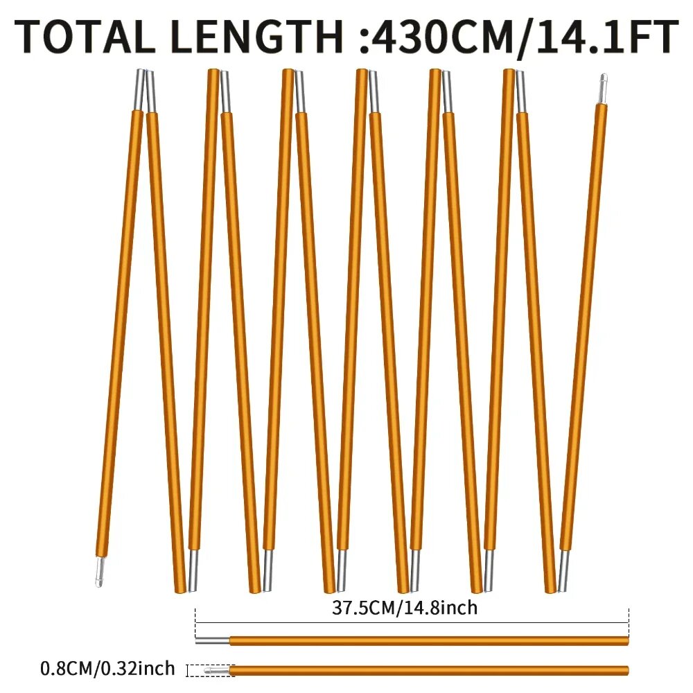 Запасные алюминиевые дуги для палаток Black Diamond 360/430 см 1Pcs Gold 4.3M