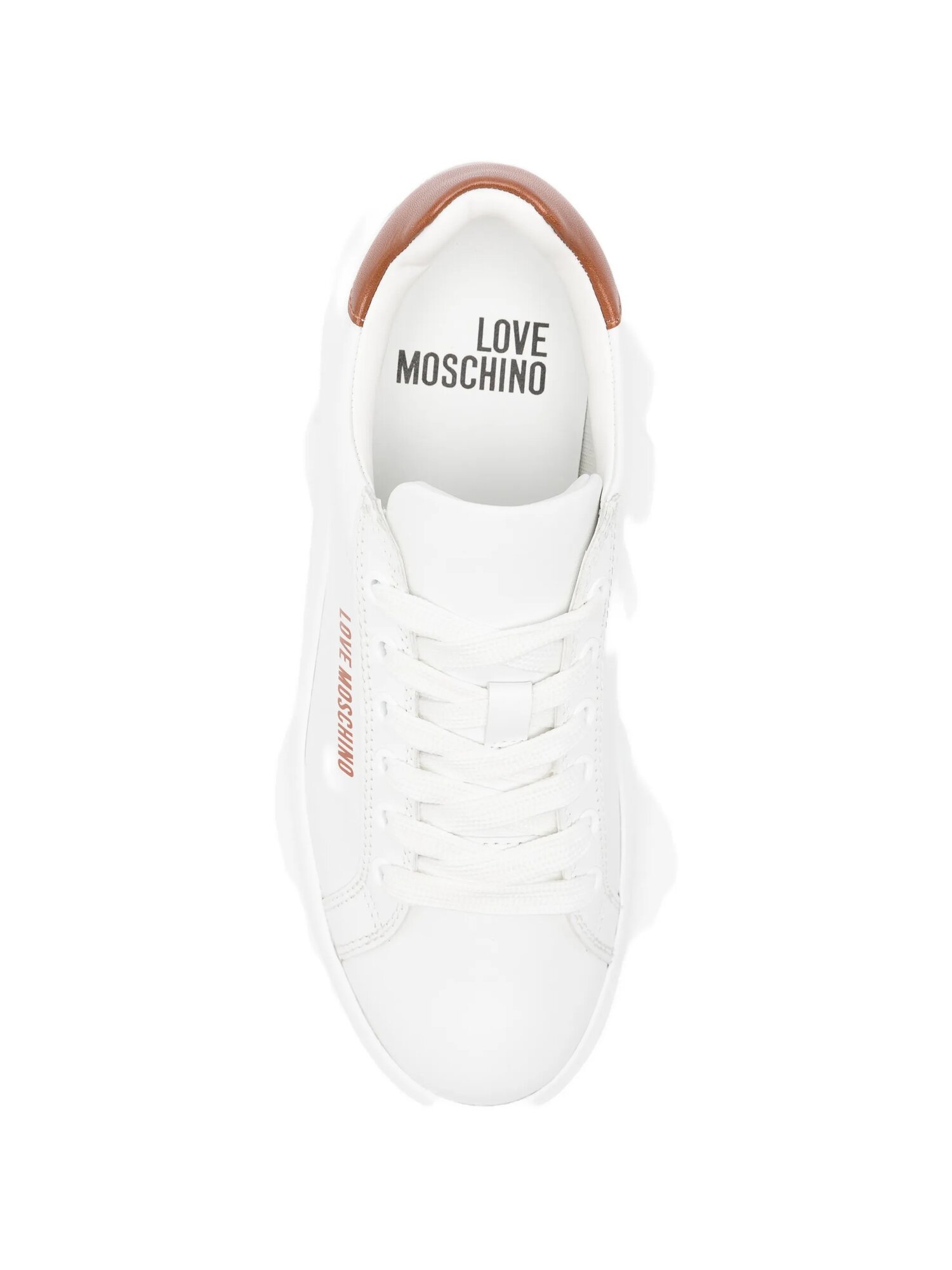 Кроссовки LOVE MOSCHINO Contrast panel sneakers, размер 37, бежевый/белый — фото 1