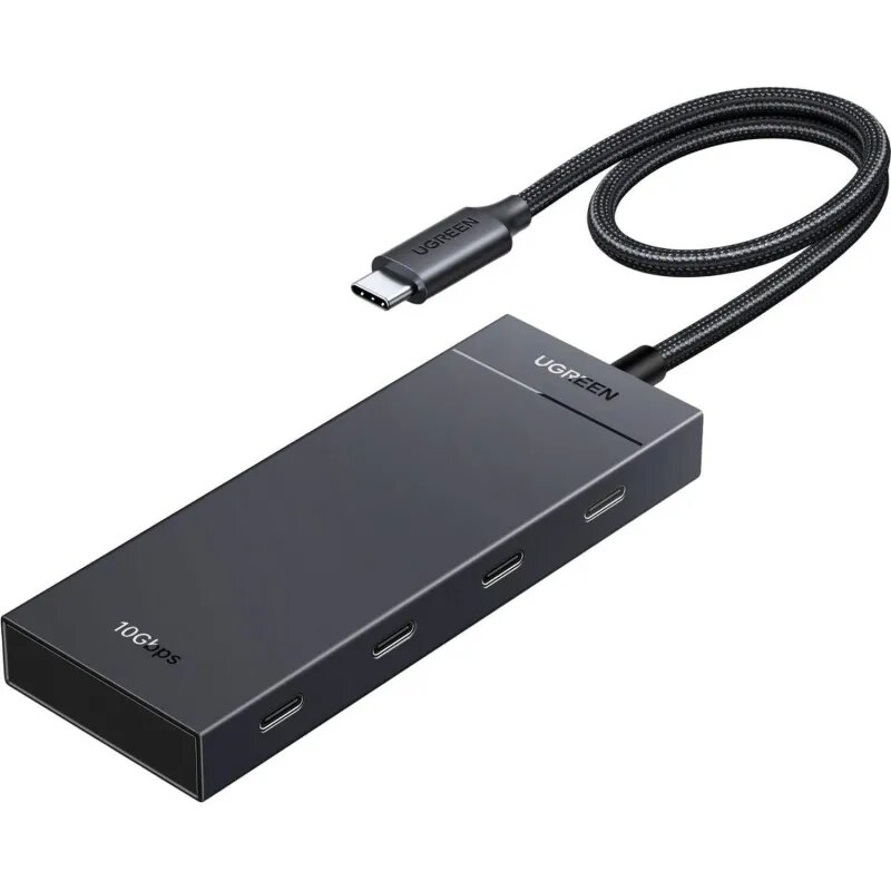 Разветвитель USB UgreenCM806(55334)хаб 5in1 USB-C 10Gbps/4xUSB-C 3.2+PD чрн 2226840 55334_