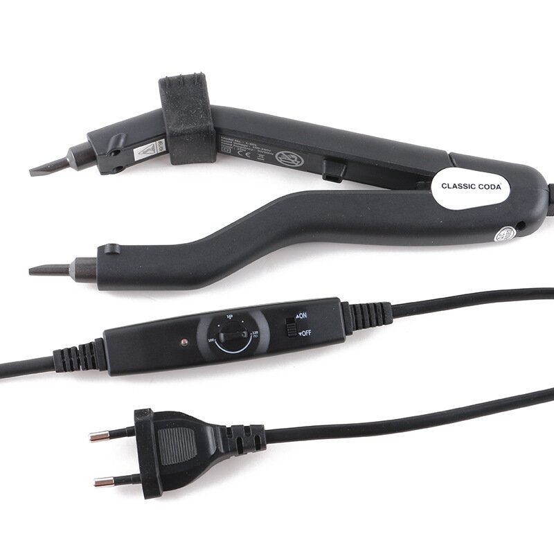 Щипцы для наращивания волос "Black", автоотключение, разделительный диск, металл/тефлон