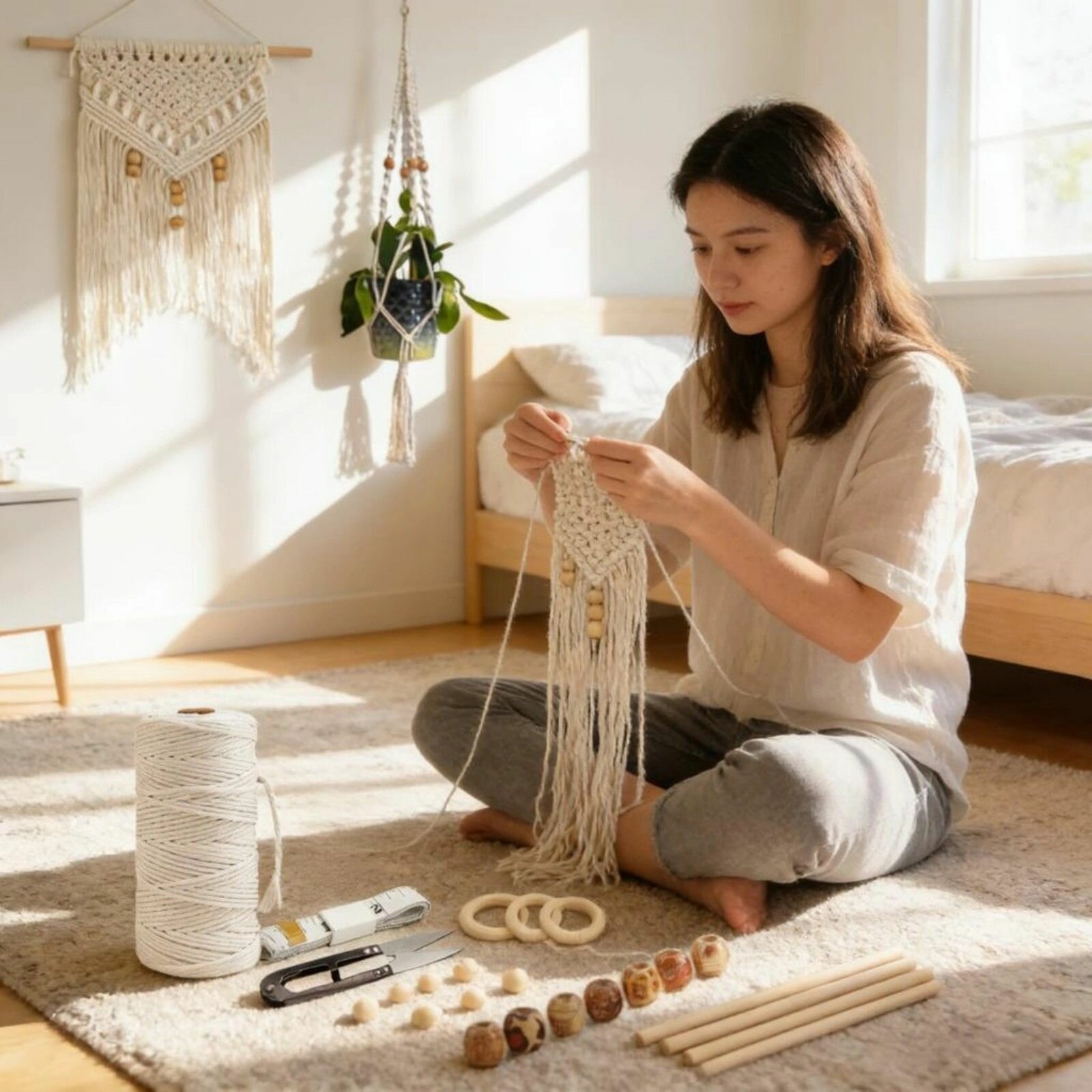 Элегантные Пучки для Украшения Дома из Натуральных И Мягких Нитей