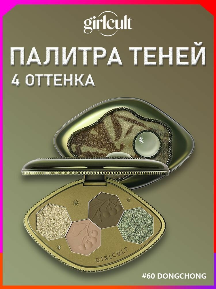 Палитра теней для век GIRLCULT Compendium of Materia Medica Series - #60 DongChong