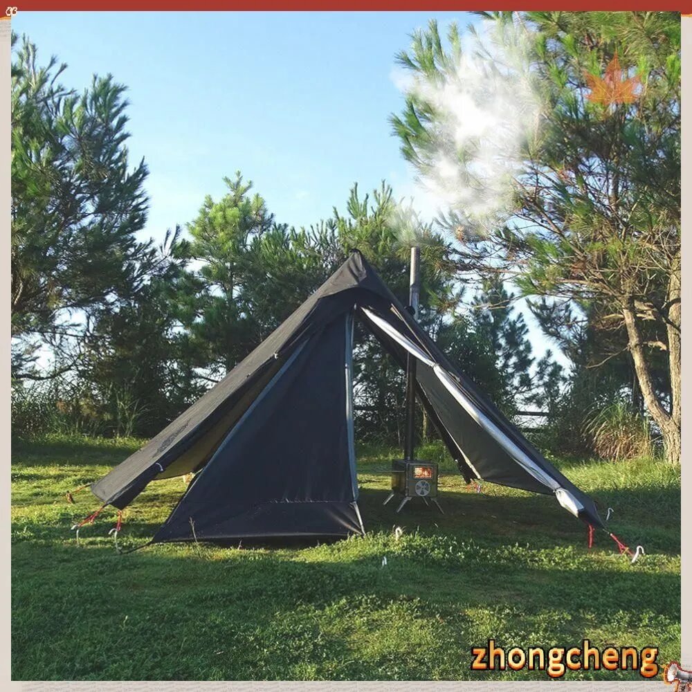 Палатка Tipi Hot Tent для одного человека, с окном для дымохода и двумя боковыми дверями — фото 1