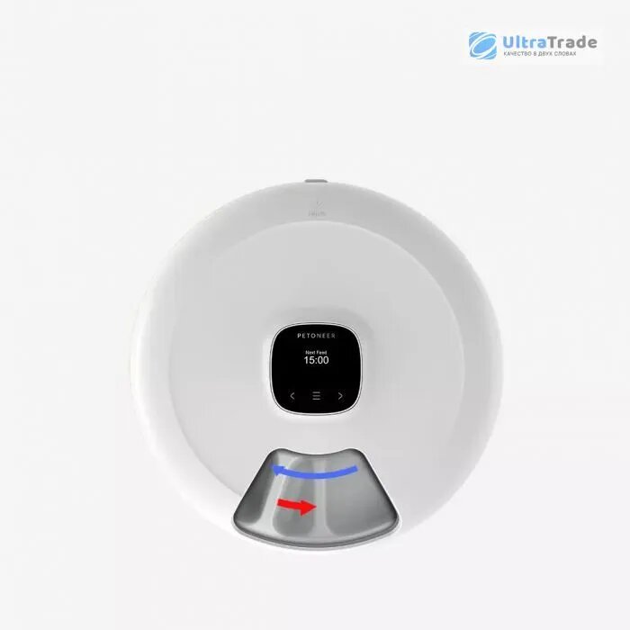 Автокормушка PETONEER белого цвета с Wi-Fi для кошек и собак, круглая, управление через смартфон