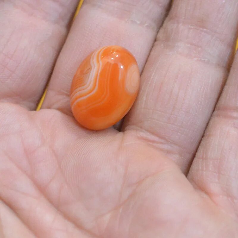 Золотой песок агат кабошон 15x20 мм Оранжевый, 2