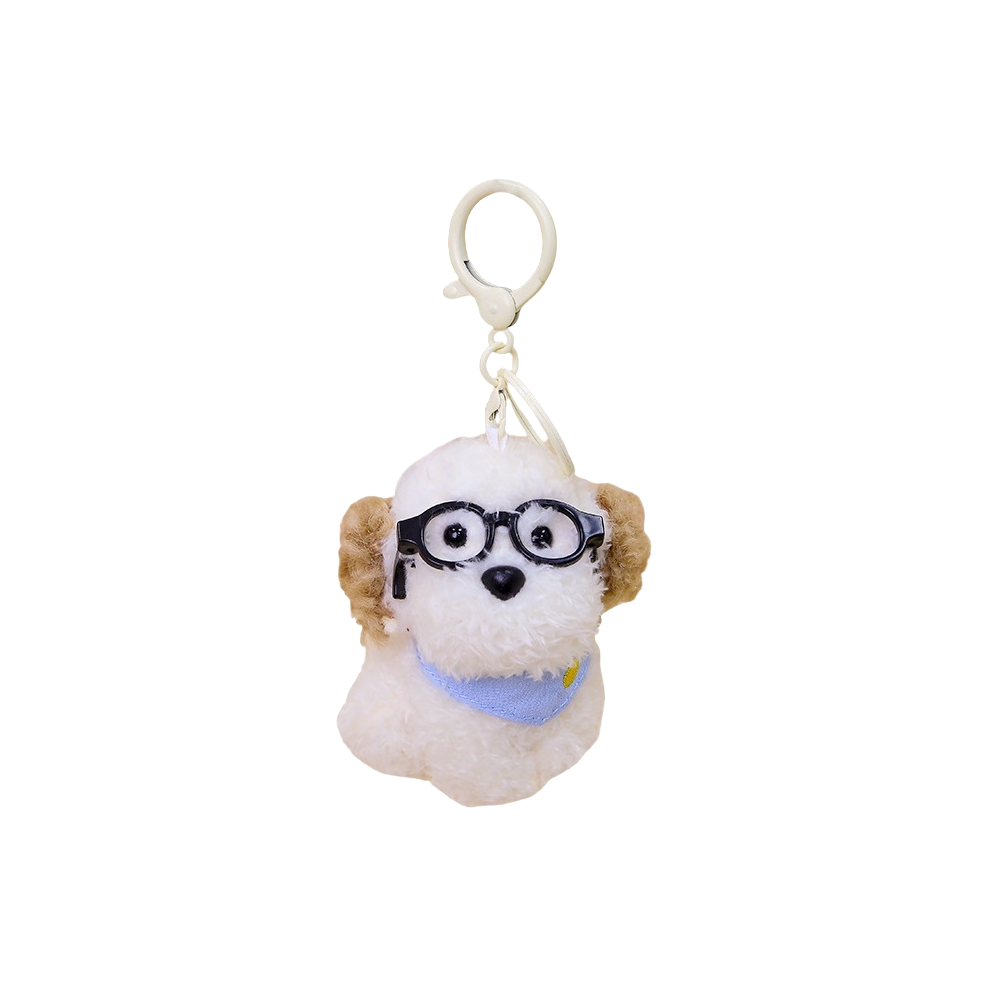 Плюшевая подвеска унисекс 77 SEVEN DREAM Squat Dog Charm-Ecru, 9 см