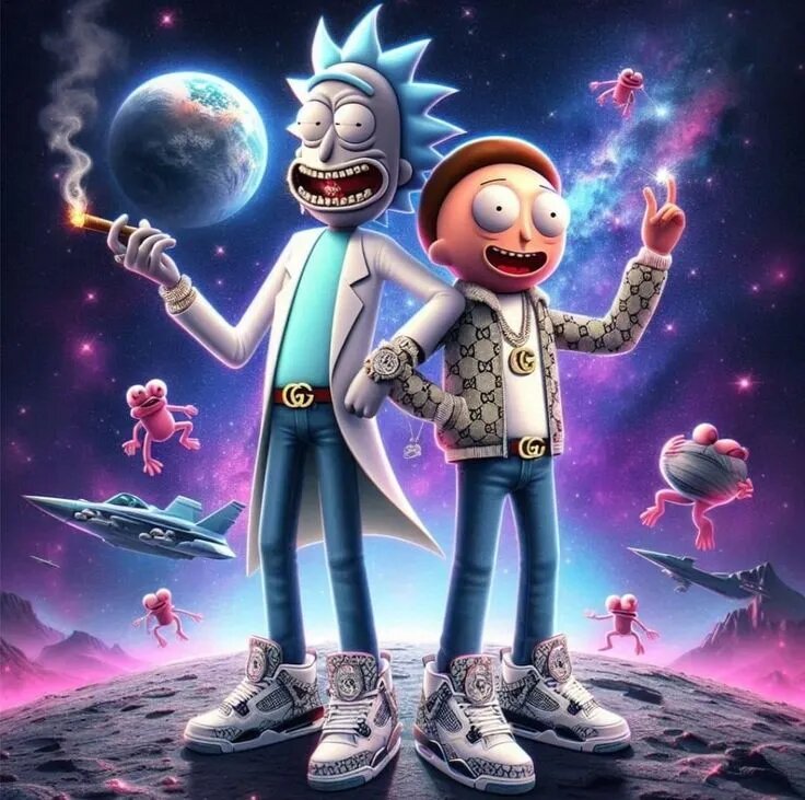 Алмазная Картина "Рик И Морти New" 30х40 См / Вышивка Стразами