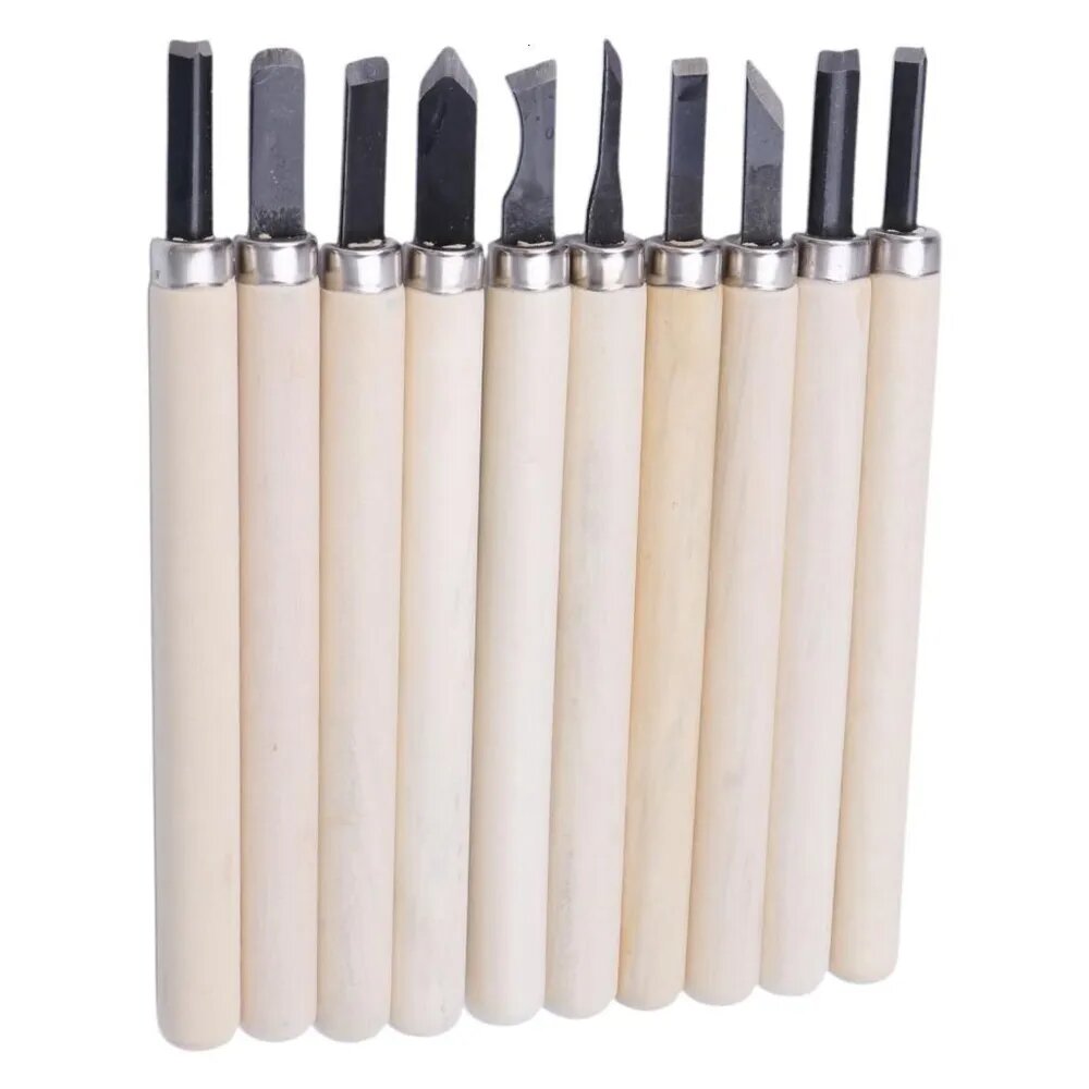 Набор инструментов, набор из 10 предметов, нож для резьбы по дереву