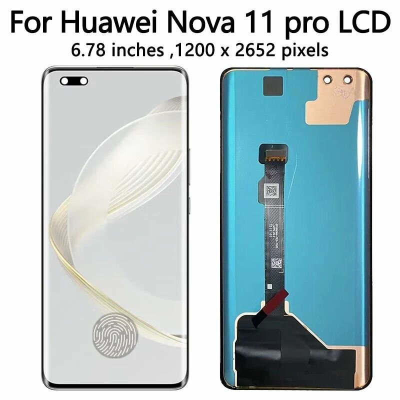 6.78 дюймов OLED для Huawei Nova 11 Pro, GOA-AL80, GOA-LX9, LCD дисплей, сенсорный экран, панель дигитайзера, комплектующие