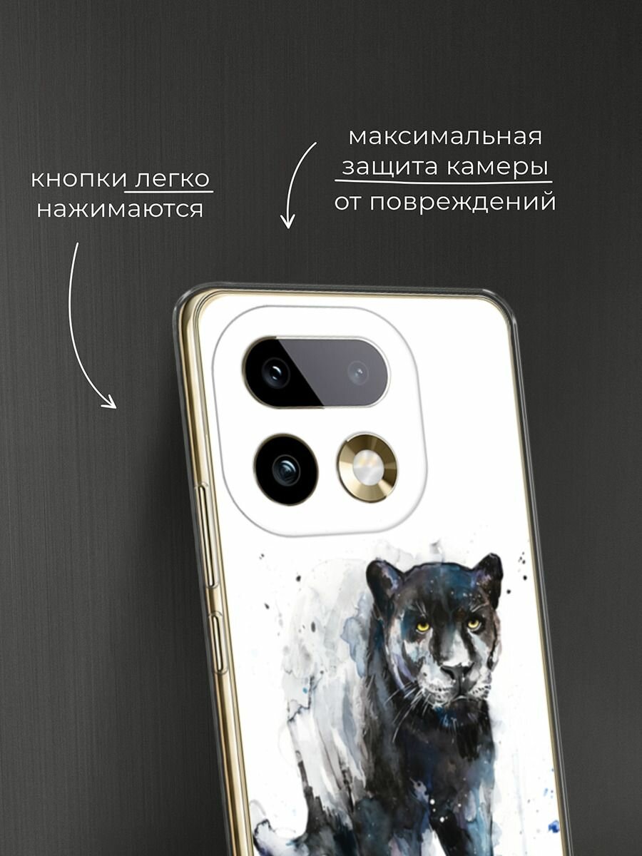 Чехол на Realme 16 Pro+ / Реалме 16 Про+ с принтом Пантера арт 3 — фото 1