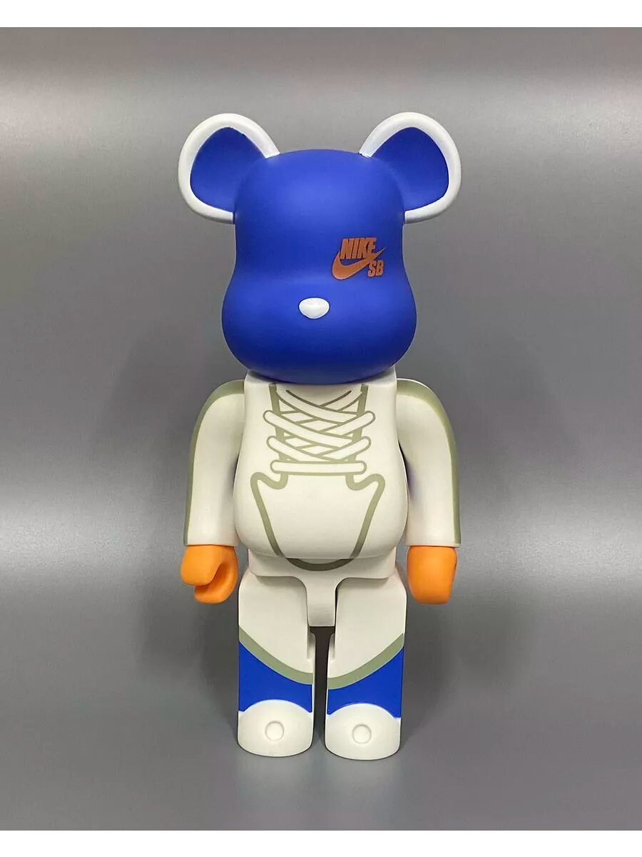 Bearbrick, статуэтка/фигурка, для интерьера, Nike SB синий, пластик, 28 см