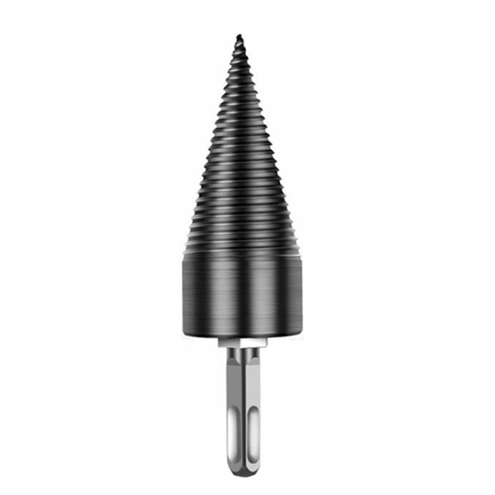 Бур для разделения древесины Firewood Log Splitter Drill Bit Heavy Duty Drill Screw Cone Driver 32мм с съемным квадратным наконечником, черный цвет, длина 32мм/42мм (доступно), ручка квадратная/круглая (доступно), материал углеродистальная сталь,