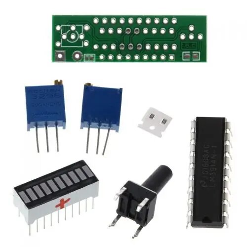 Красный 10-сегментный индикатор LM3914