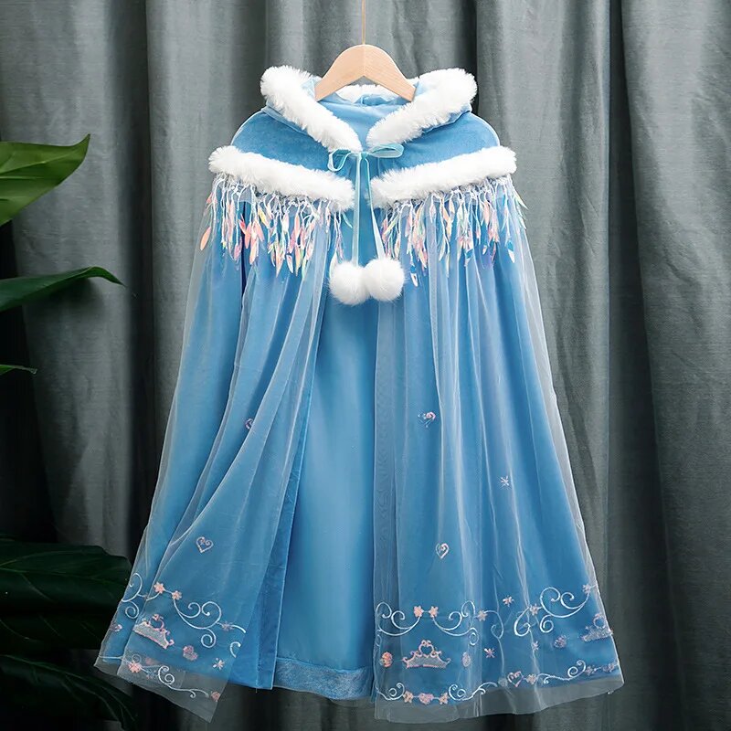 Плащ принцессы AMBER POWER из полиэстера L(140-150), Светло-голубой, Cape