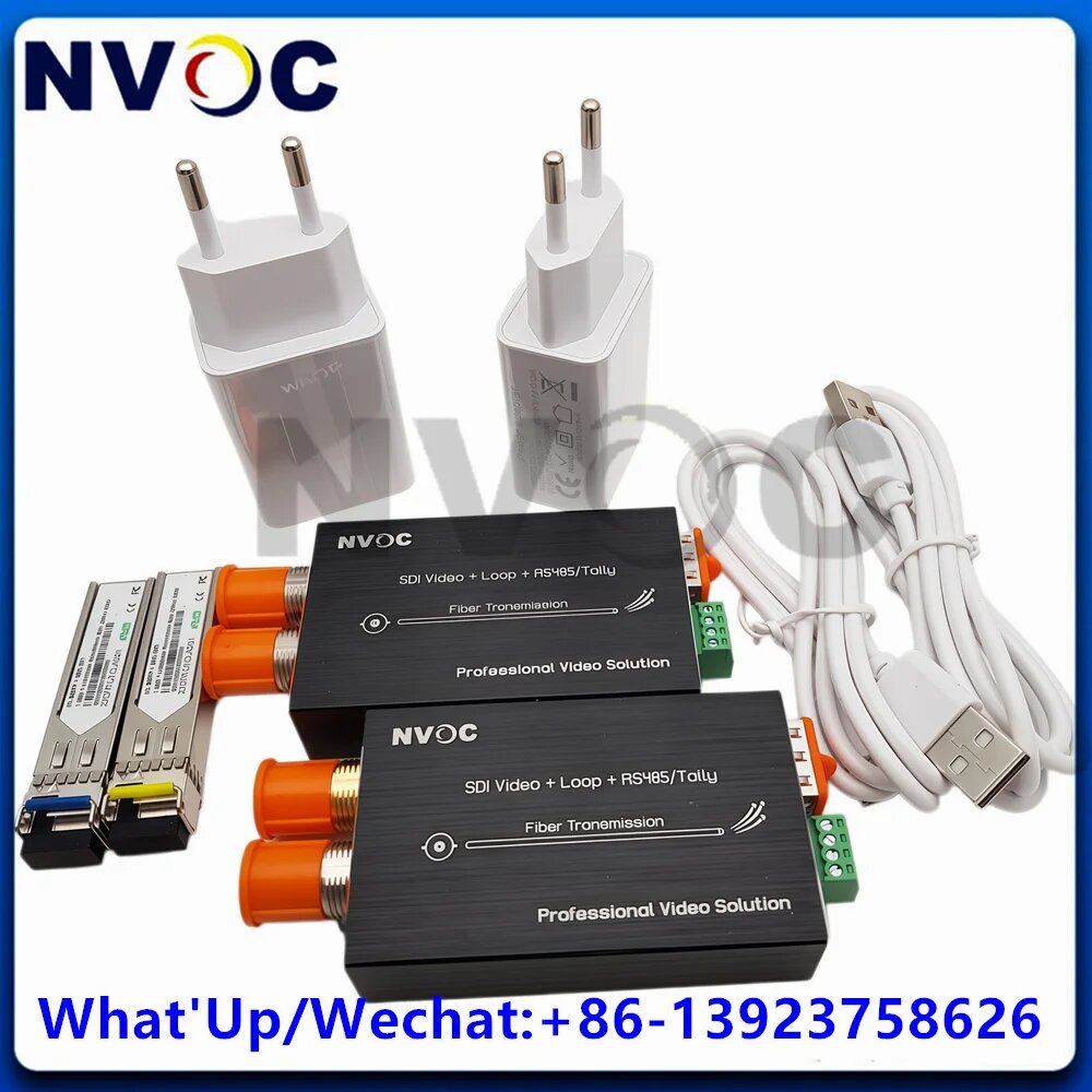 QXHFITEBER NVOC-Mini HD-T/R 1080P HD-SDI волокно 20KM A Pair Euro