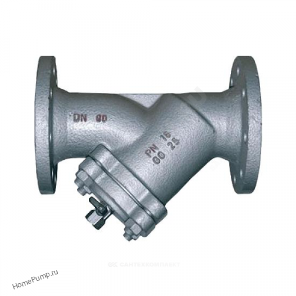 Фильтр сетчатый Y-образный чугун Ду 80 Ру16 фл Y333P со сливным краном Danfoss 149B3283(065B7733)