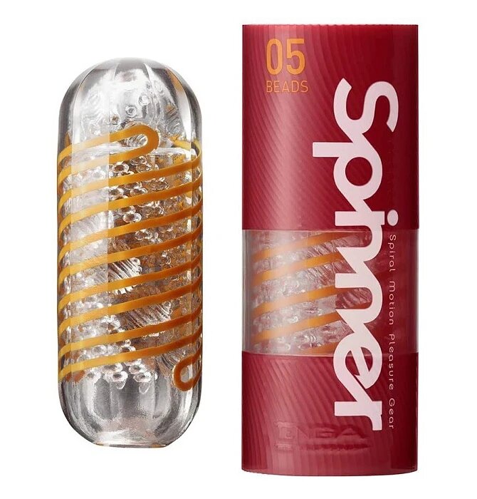 Многоразовый мастурбатор «Tenga Spinner Beads» со спиральным механизмом