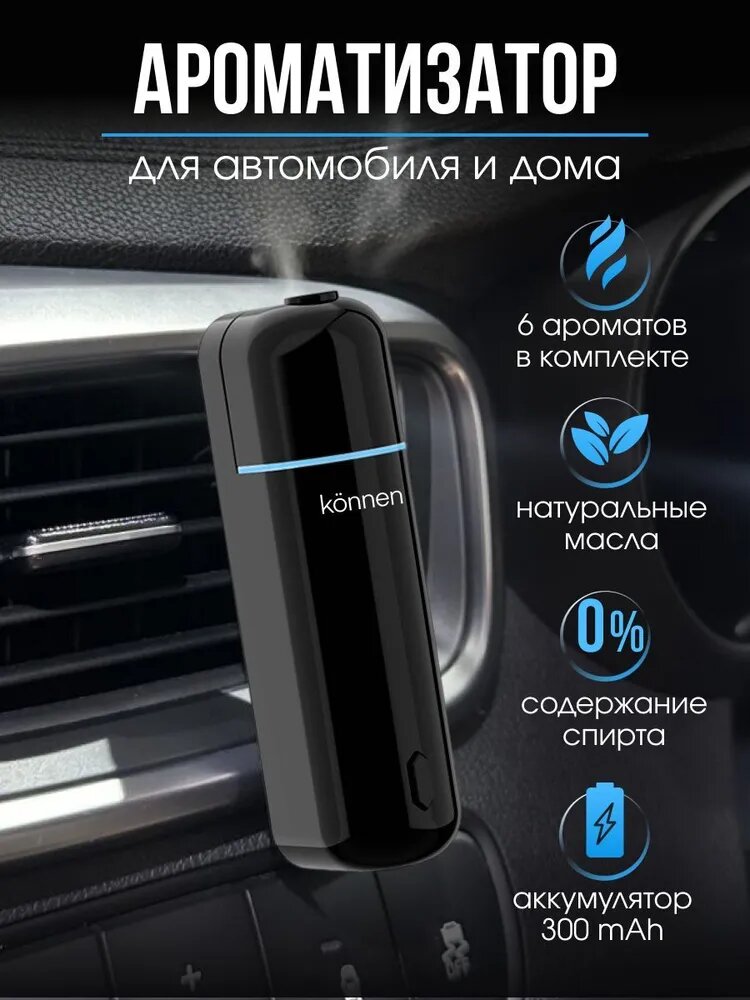 Ароматизатор автомобильный, "Sandalwood, Greenbamboo, Hiltoh, Pachuli, Diamond, White Tea", 30 мл
