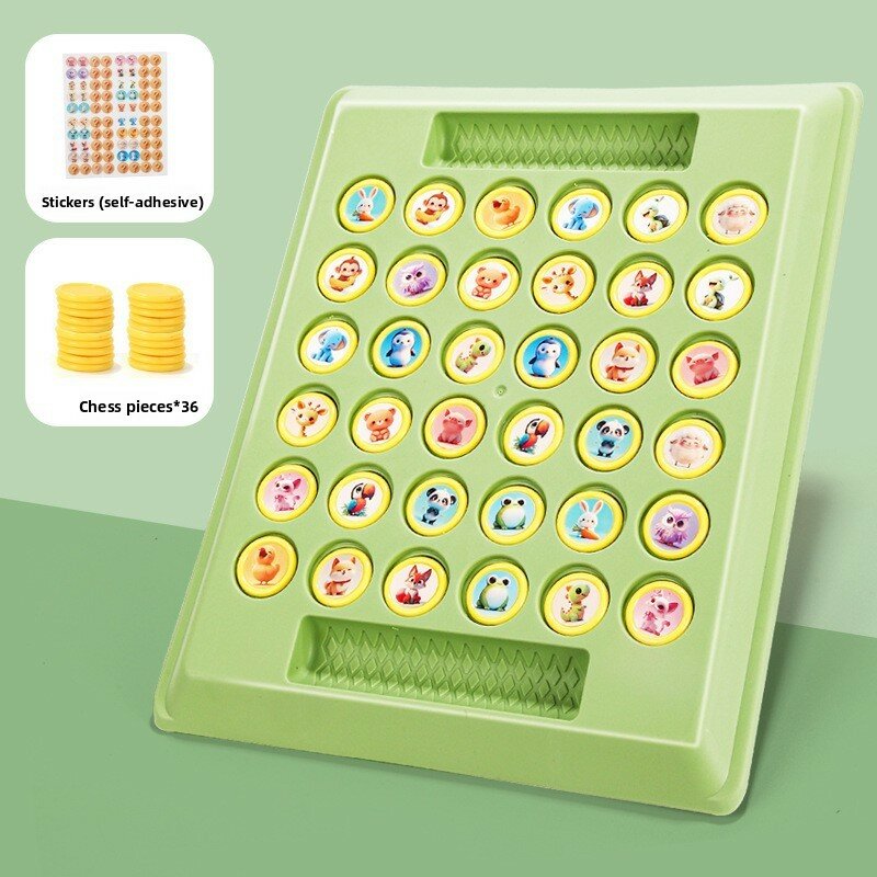 Образовательная двусторонняя шахматная игра для детей с мультяшными дизайнами для развития зрения и эмоций flip