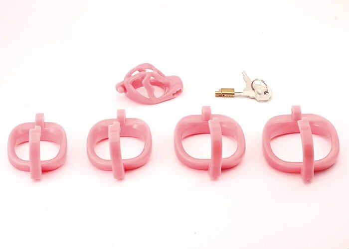 Пояс верности, клетка целомудрия, БДСМ, кольца на член, удерживающее пенис для мужчин, C-Stub-pink