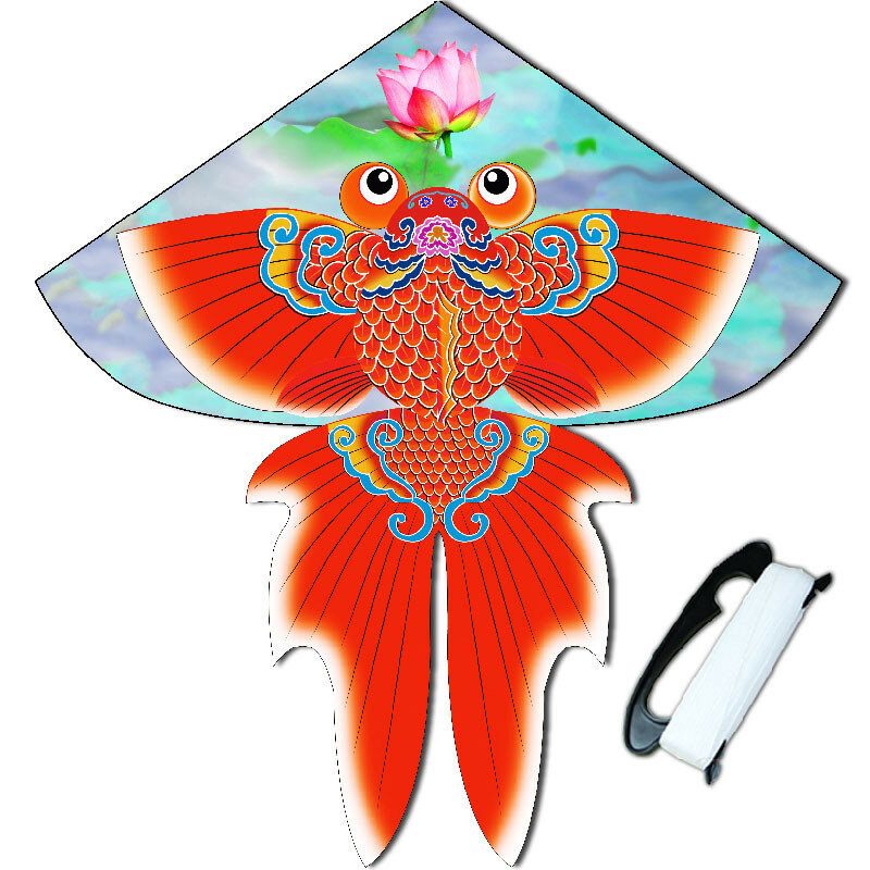 Koi fish summer kite with mechanical manufacturing and logo customization for family outings