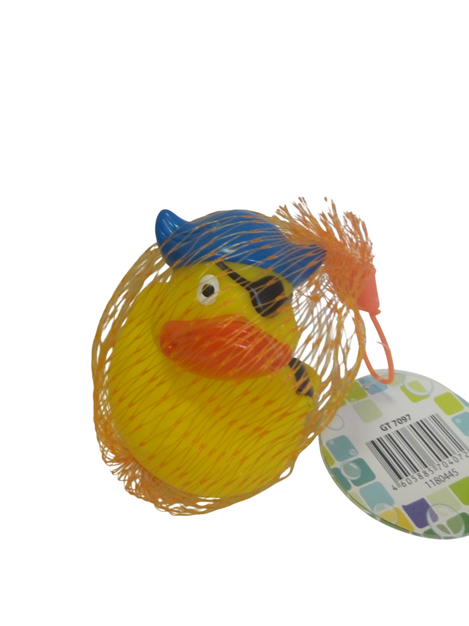 Игрушка для ванны Затейники "Уточка-Пират с повязкой", пластизоль, цвет оранжевый