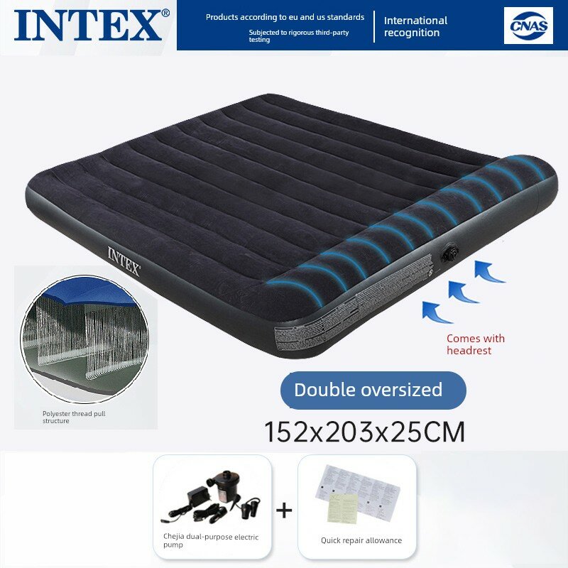 Intex 152 см одинарный слой надувной матрас с автомобильным насосом для походов